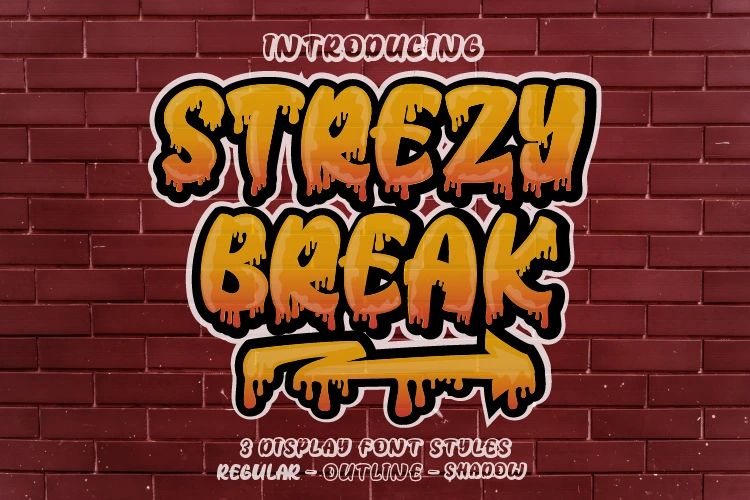 Strezy Break - Display Font - Rvandtype
